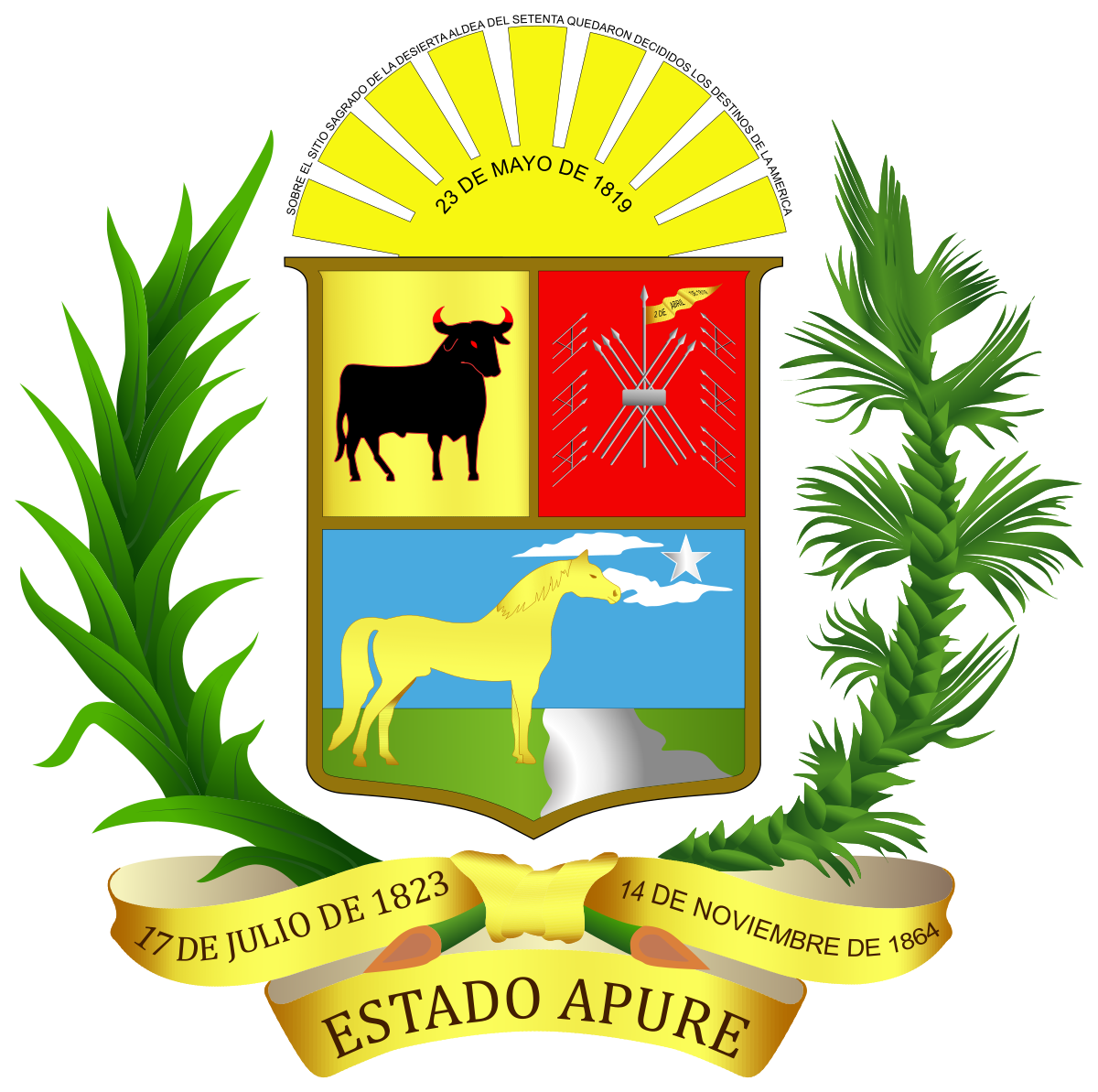 ملف:Escudo del Estado Apure.svg - المعرفة