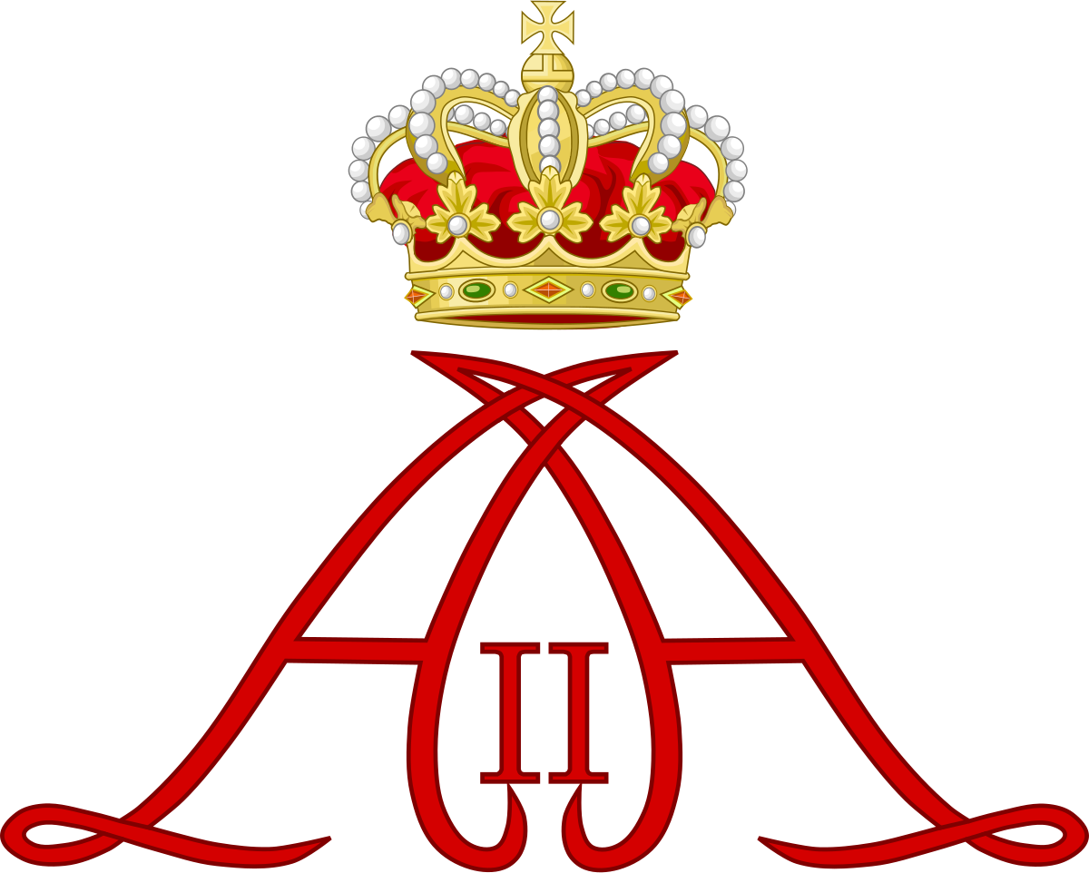 ملف:Royal Monogram of Prince Albert II of Monaco, Variant.svg - المعرفة