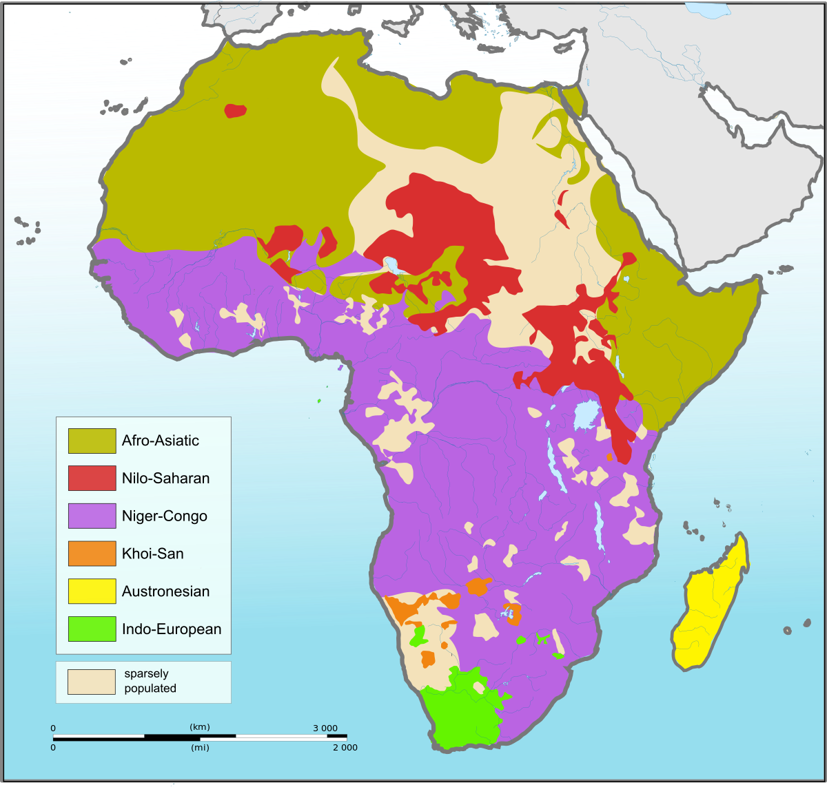 ملف:Languages of Africa map.svg - المعرفة