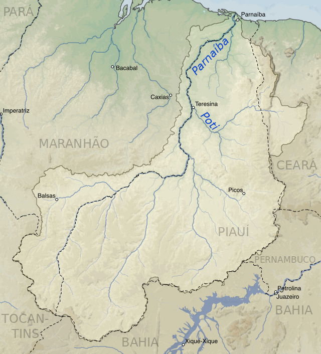 ملف:Parnaíba River basin map.svg - المعرفة