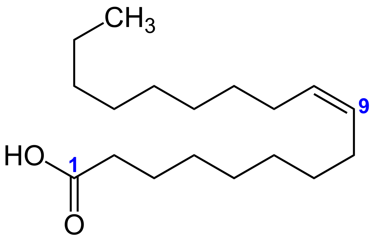 ملف:Oleic Acid Structural Formulae V.2.svg - المعرفة