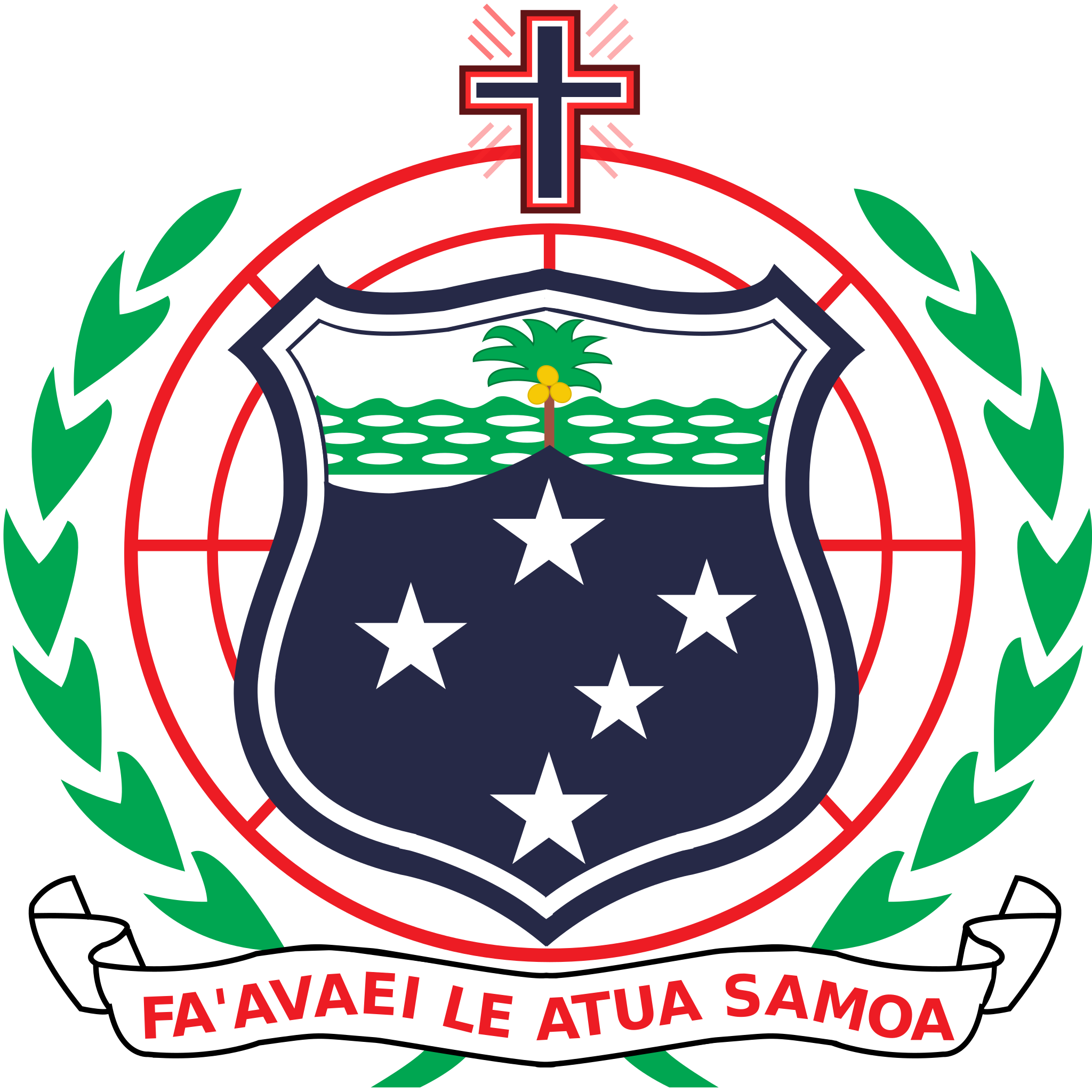 ملف:Coat of Arms of Samoa.svg - المعرفة