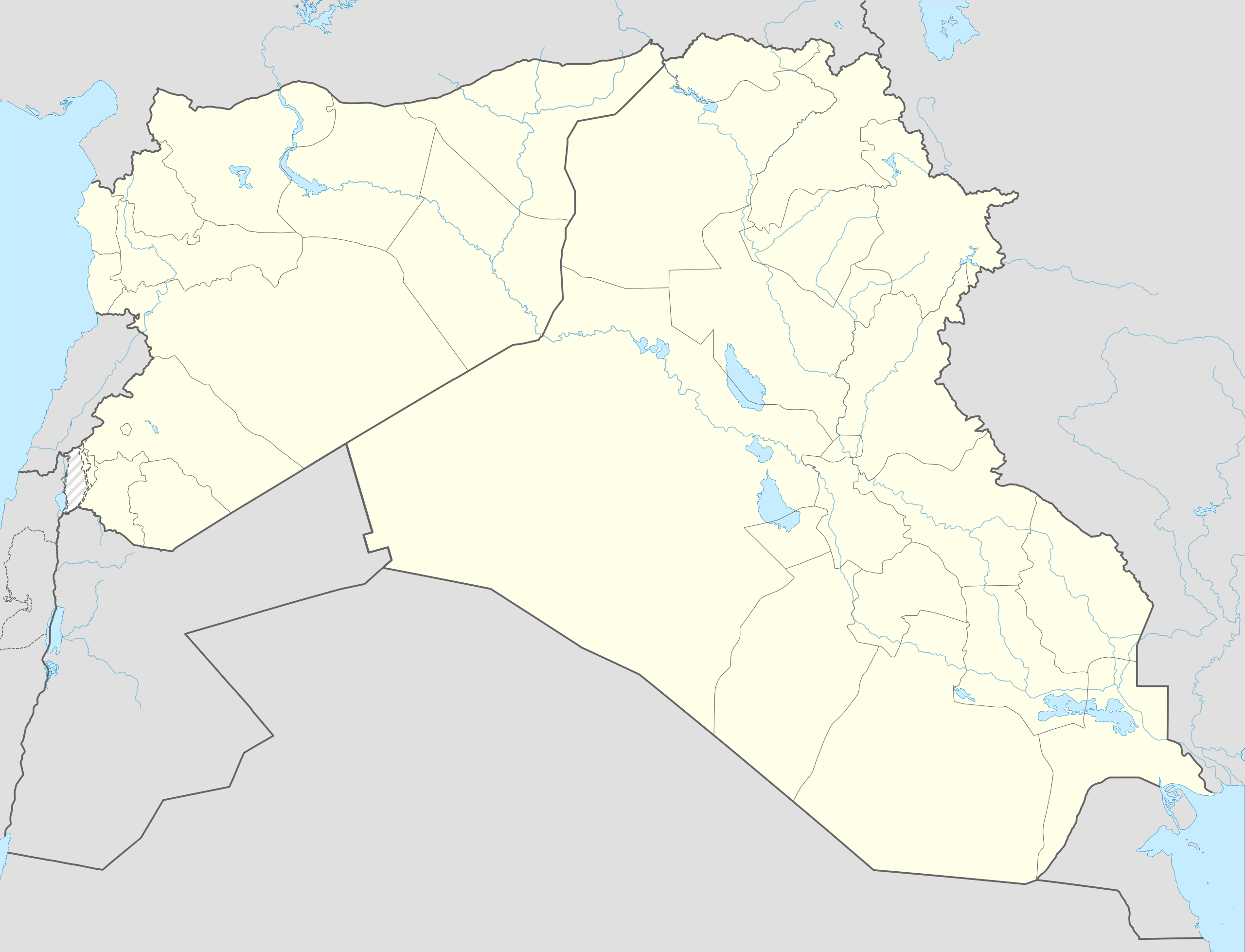 ملف:Syria-Iraq location map.svg - المعرفة