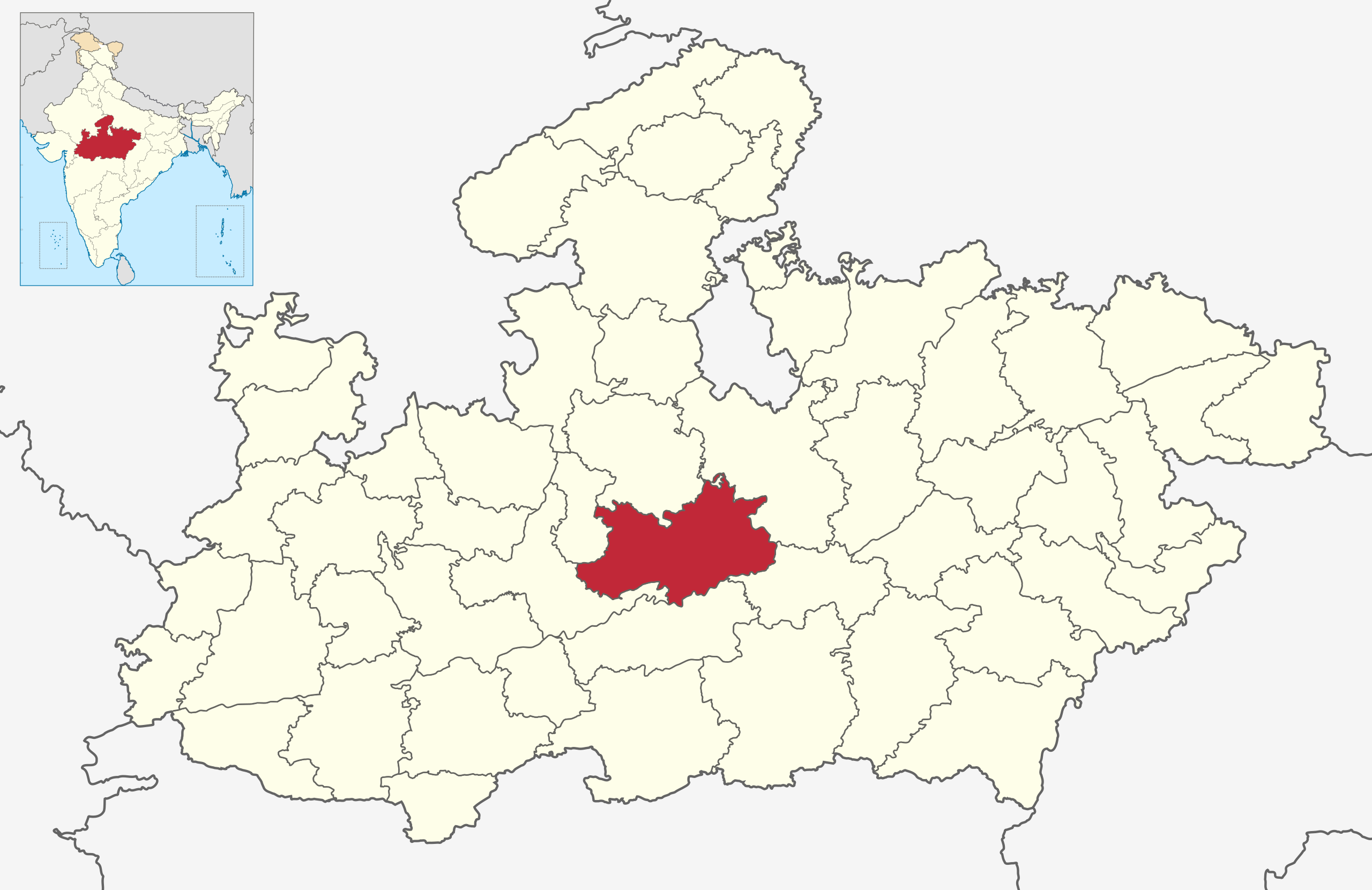 ملف:MP Raisen district map.svg - المعرفة