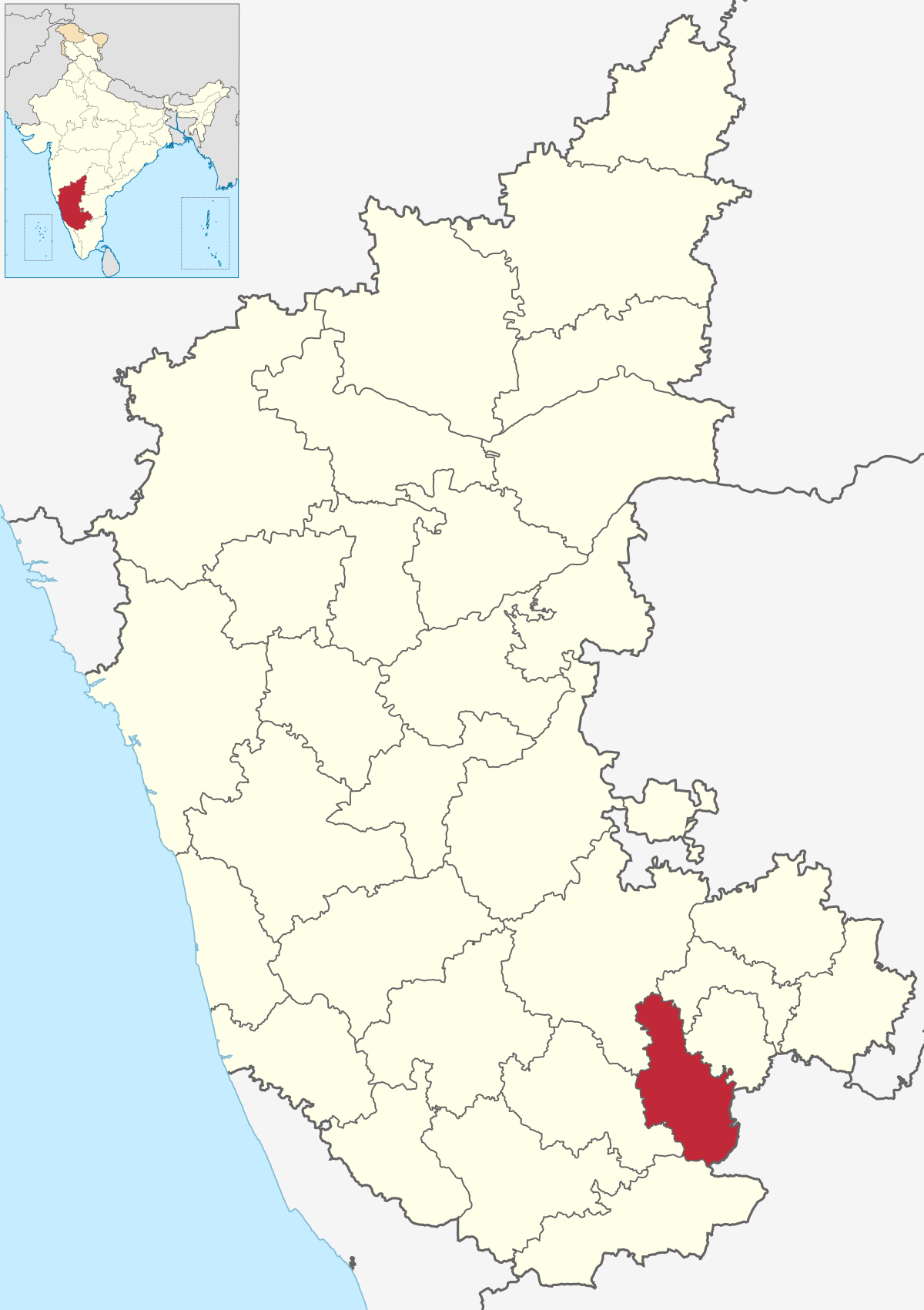 ملف:Karnataka Ramanagara locator map.svg - المعرفة
