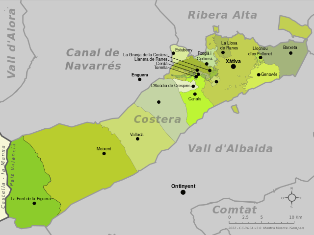 ملف:Mapa de la Costera.svg - المعرفة
