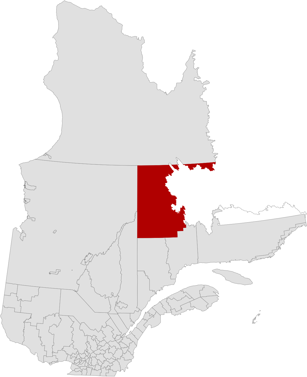 ملف:Quebec MRC Caniapiscau location map.svg - المعرفة