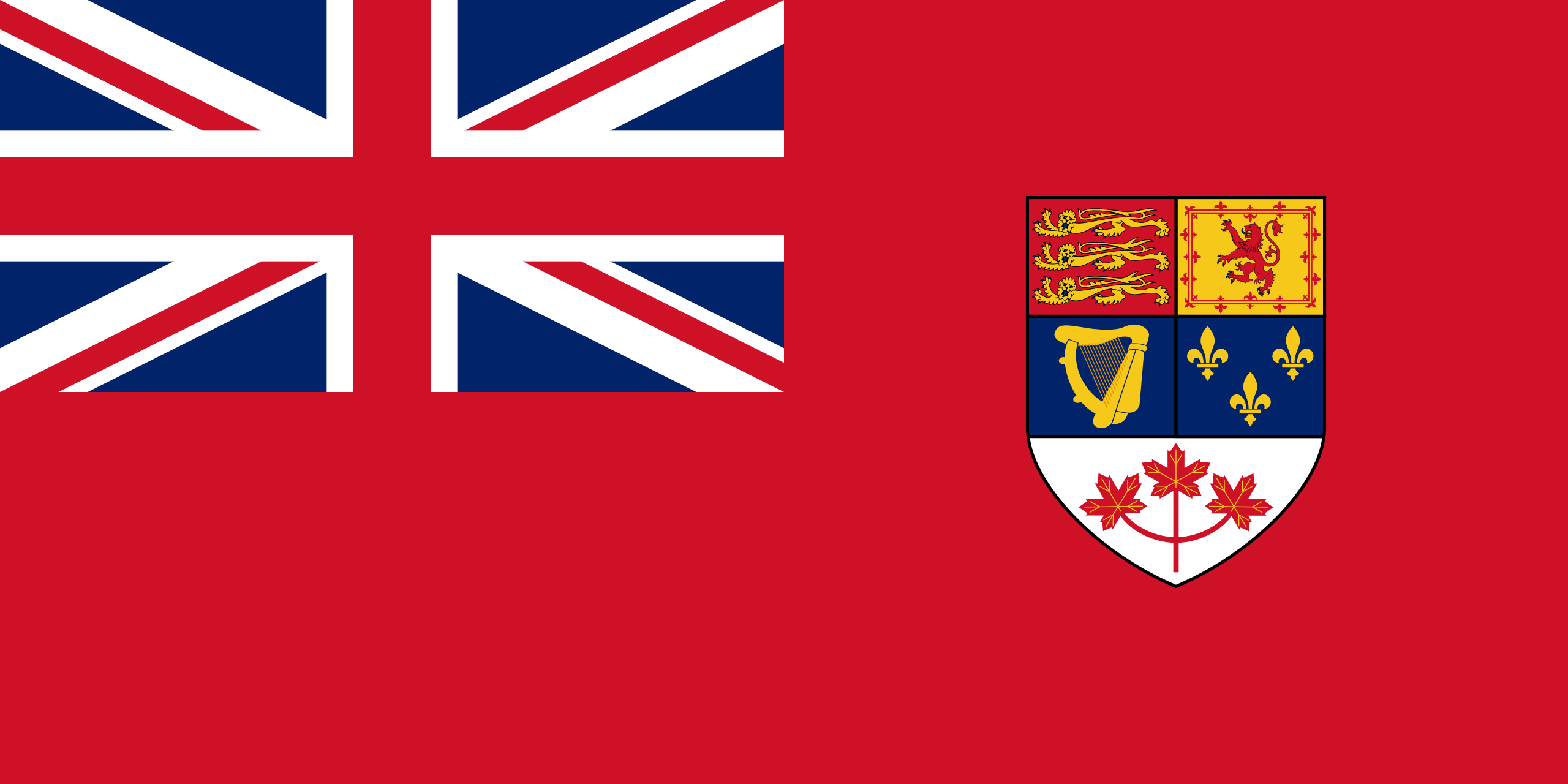 ملف:Canadian Red Ensign (1957-1965).svg - المعرفة