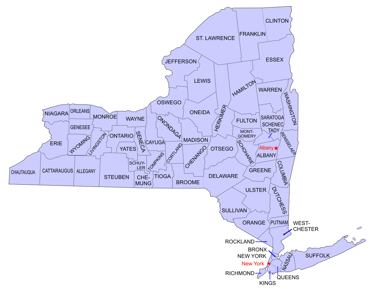 ملف:New York Counties.svg - المعرفة