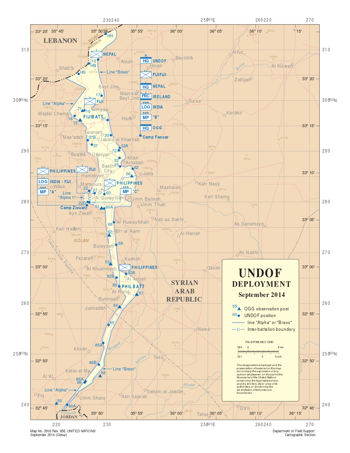 ملف:UNDOF deployment September 2014.svg - المعرفة