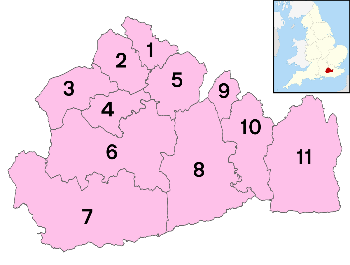 ملف:Surrey numbered districts.svg - المعرفة