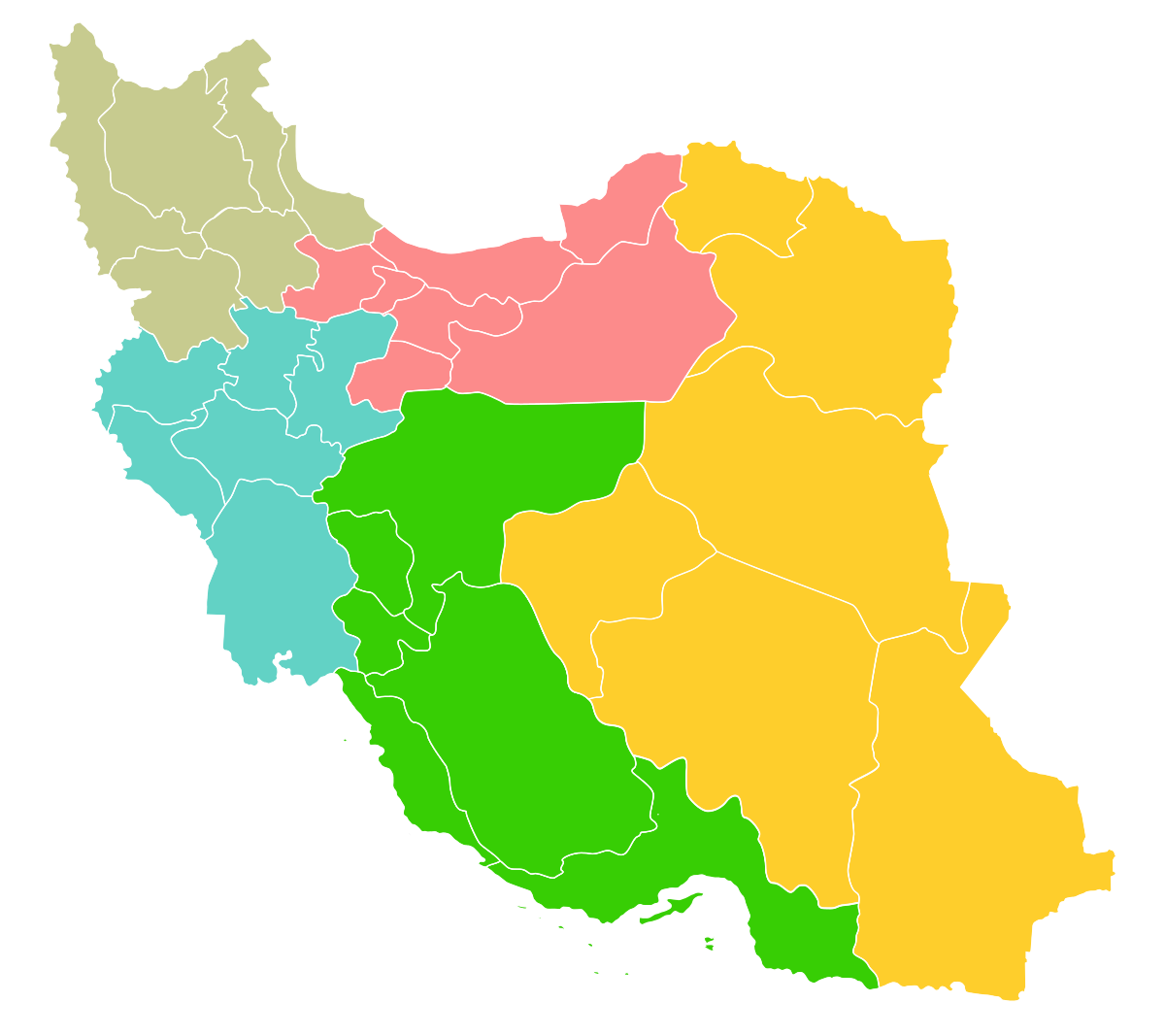 ملف:Regions of Iran.svg - المعرفة