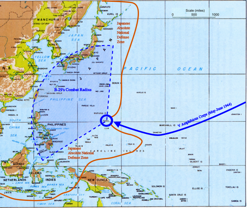 ملف:Map of B-29 range from Saipan.svg - المعرفة