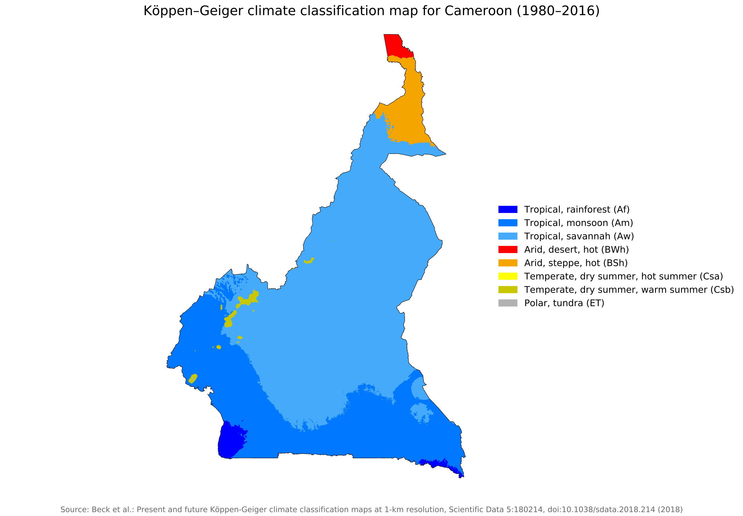ملف:Koppen-Geiger Map CMR present.svg - المعرفة