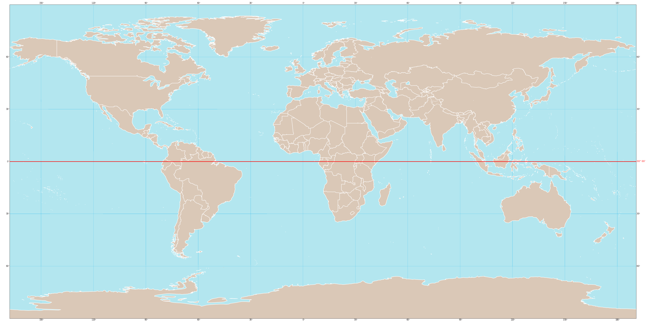 ملف:World map with equator.svg - المعرفة