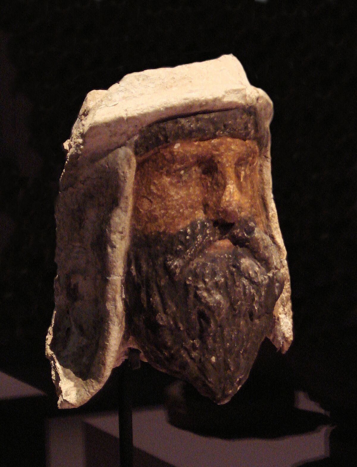 ملف:Head of Bactrian ruler (Satrap), Temple of the Oxus, Takht-i-Sangin ...