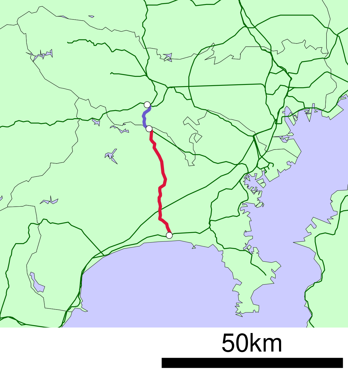 ملف:JR Sagami Line map.svg - المعرفة