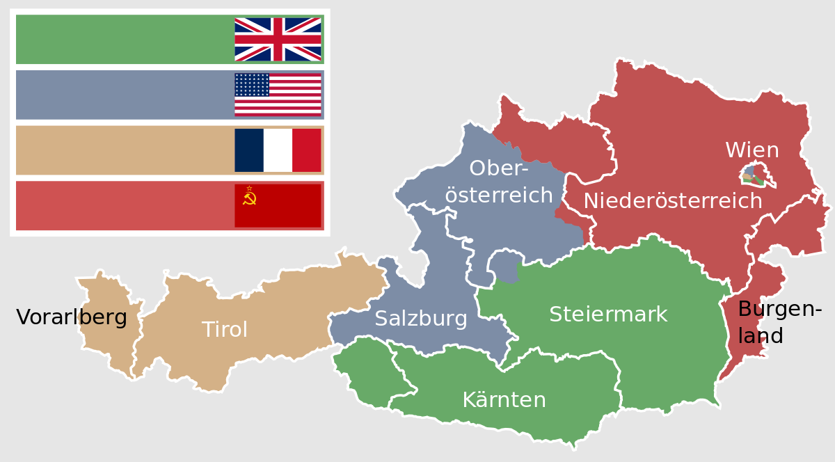 ملف:Austria Occupation Zones 1945-55.svg - المعرفة