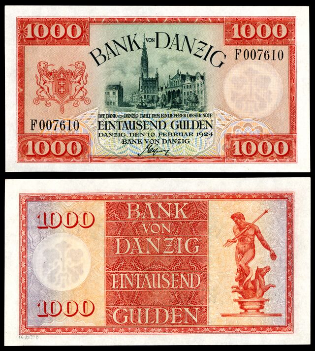 ملف:DAN-57-Bank von Danzig-1,000 Gulden (1924).jpg - المعرفة
