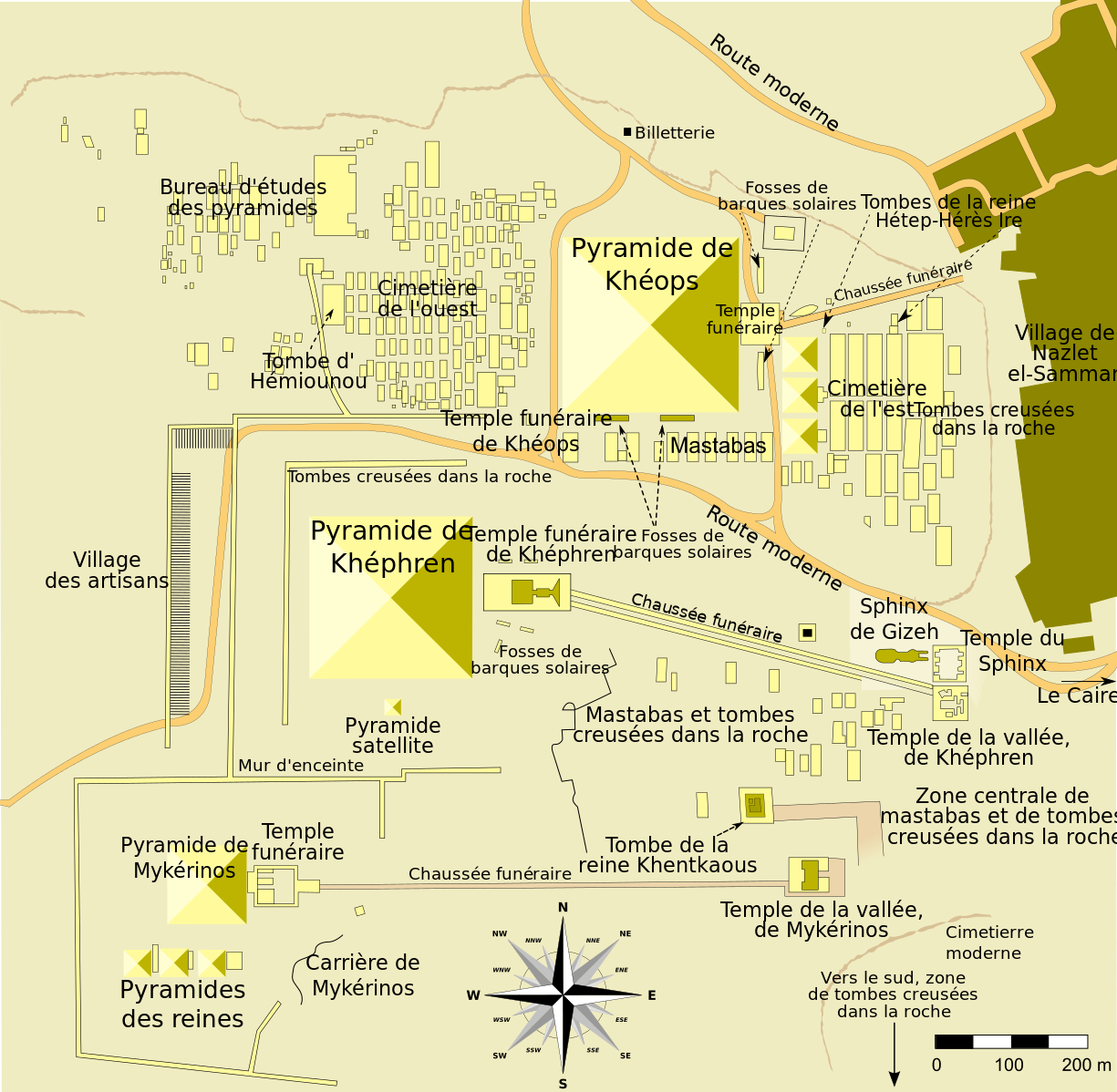ملف:Giza pyramid complex (map) fr.svg - المعرفة