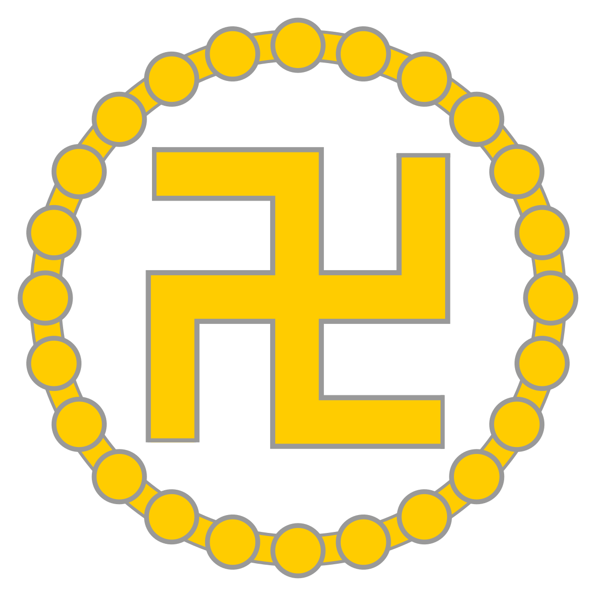 ملف:Buddhist Swastika with 24 Beads.svg - المعرفة