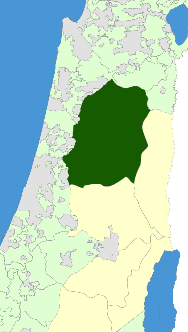 ملف:Israel Map - Shomron Regional Council Zoomin.svg - المعرفة