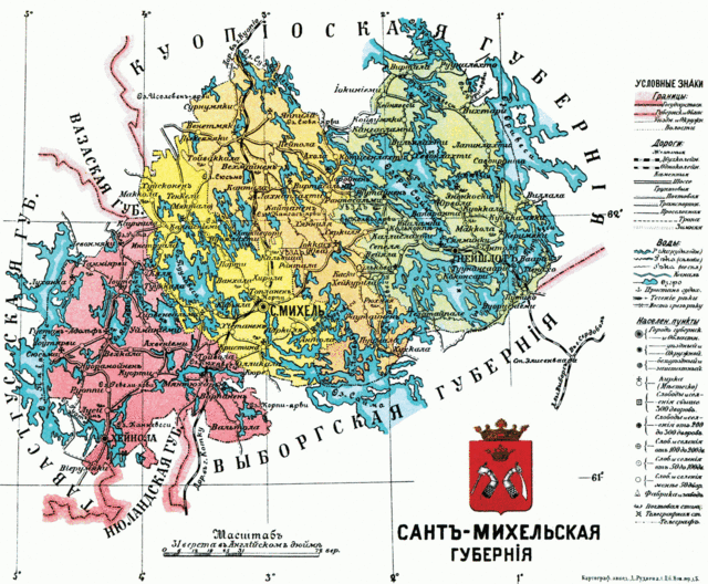 ملف:Map of Sankt Mikhel Governorate of the Grand Duchy of Finland, 1913 ...