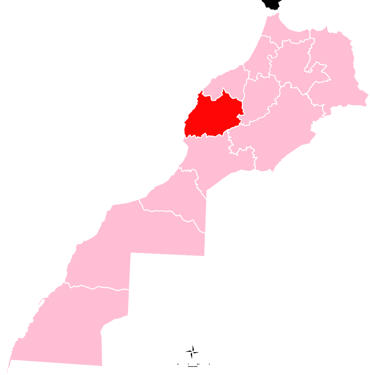 ملف:Marrakech-Safi region locator map.svg - المعرفة