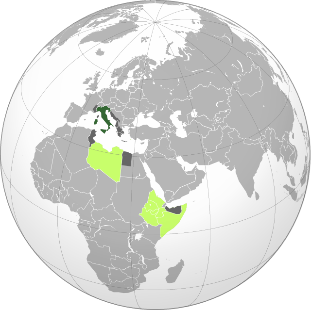 ملف:Italian Colonial Empire (orthographic projection).svg - المعرفة