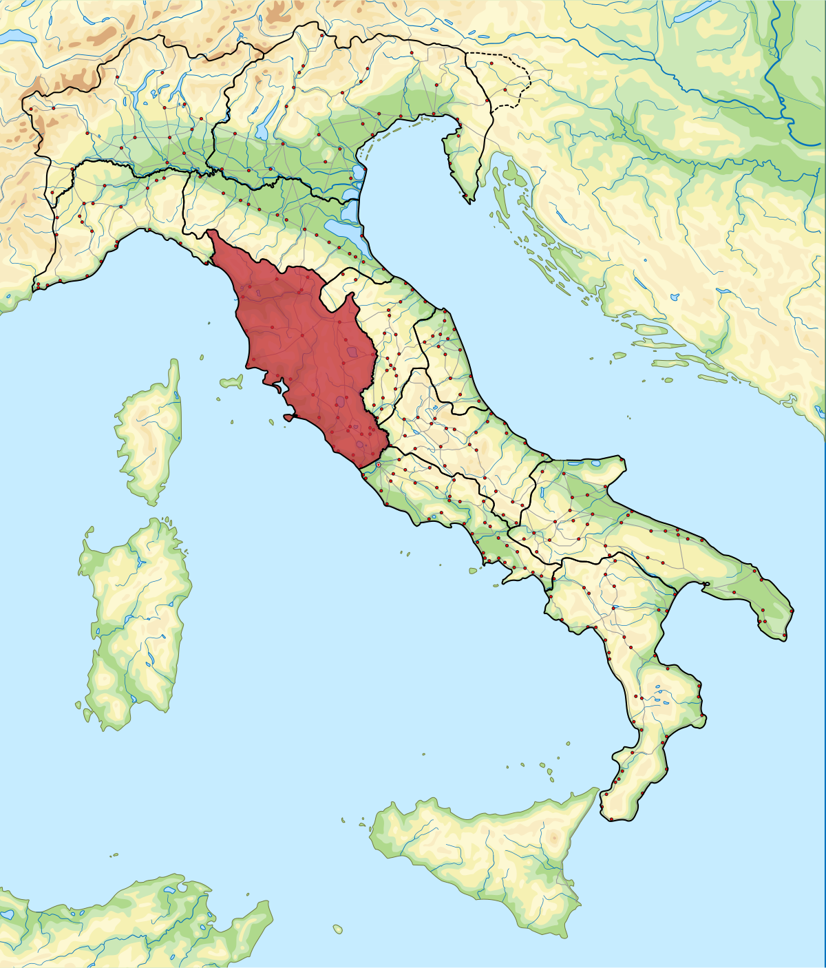 ملف:Regio VII Etruria locator map.svg - المعرفة