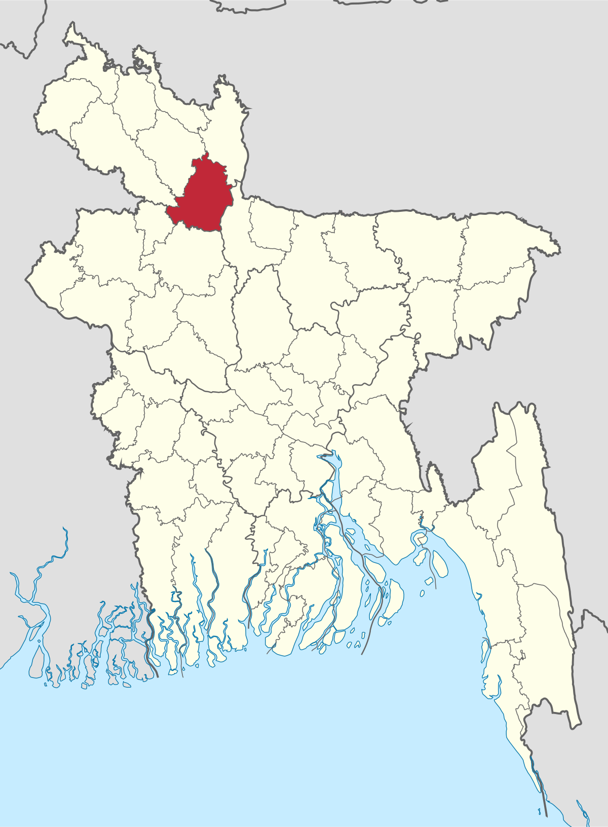 ملف:BD Gaibandha District locator map.svg - المعرفة